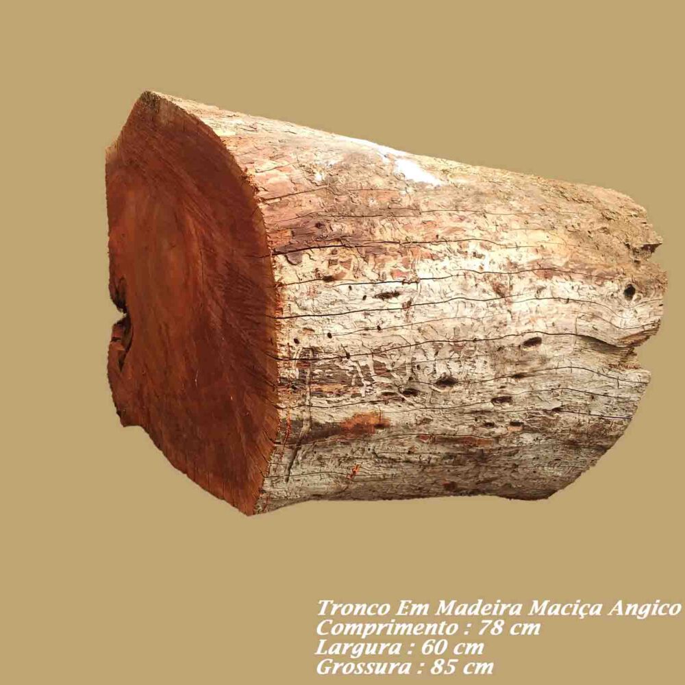 Tronco Em Madeira Maciça Angico Vermelho 04